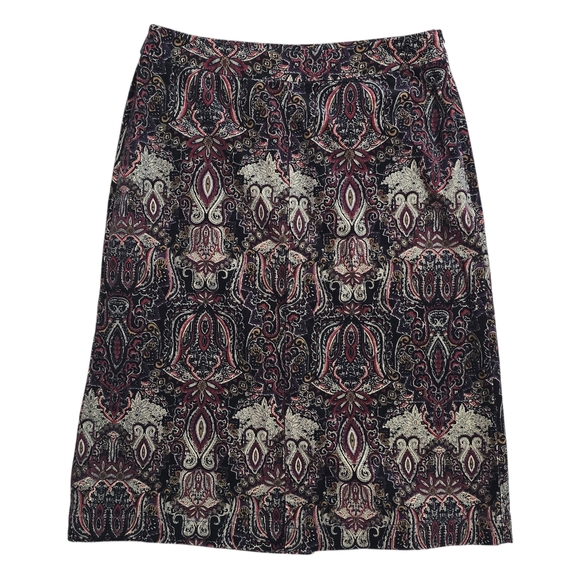 croft & barrow | Skirts | Croft Barrow Black Burgundy Courdoroy Velvet ...